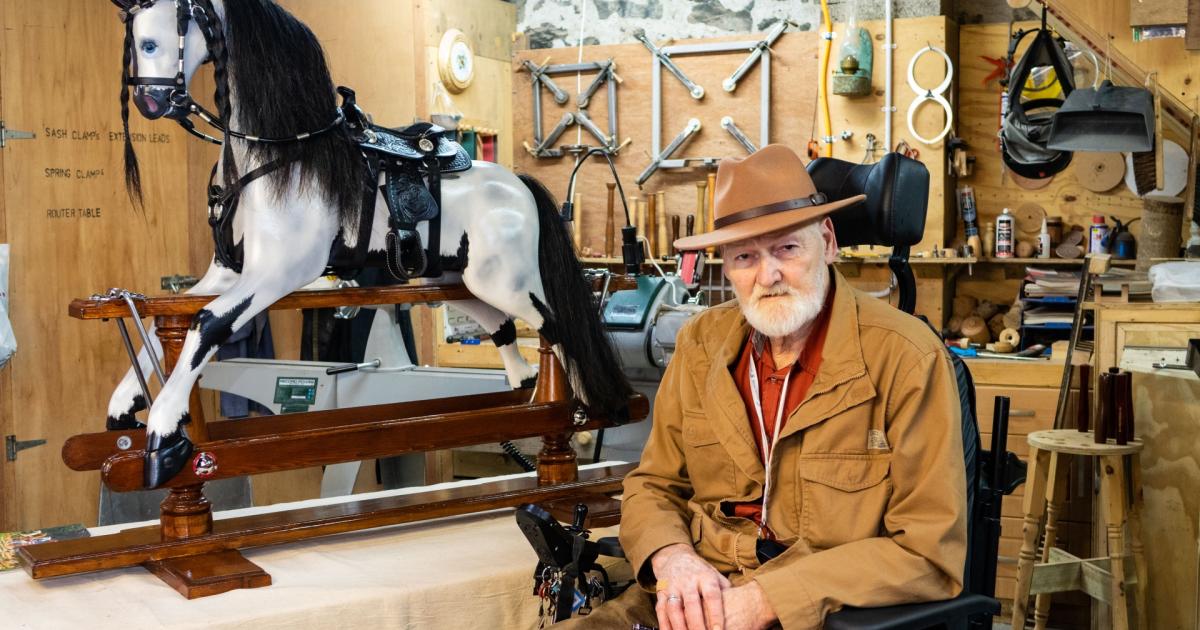 ‘Magnificent’ rocking horse made in Cloughmills Mens Shed by partially ...