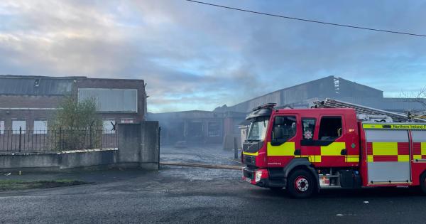 Huge Ballymoney fire no longer a 'major incident' but 30 firefighters ...