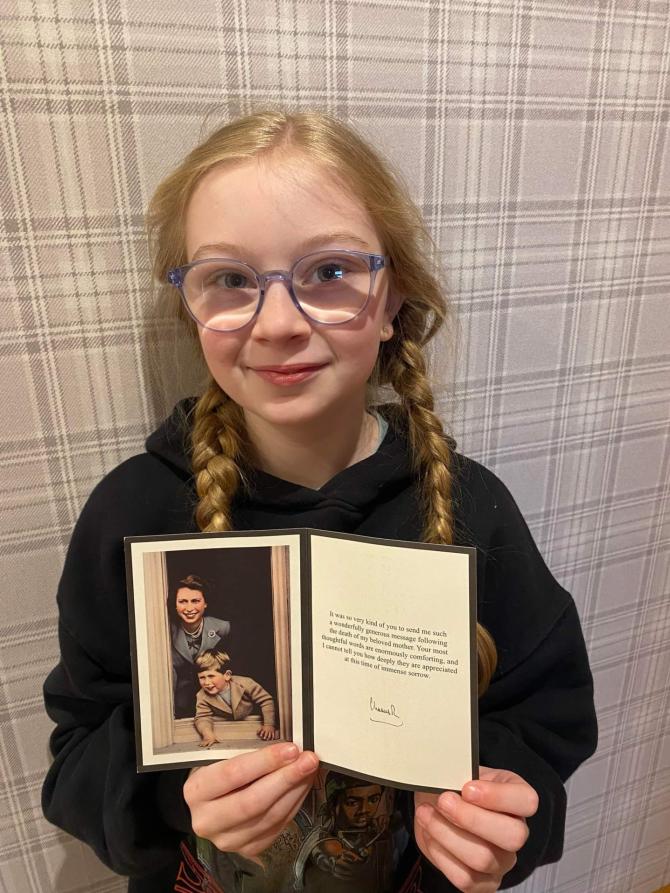 King Charles thanks Hallie for her kindness - Alpha Newspaper Group